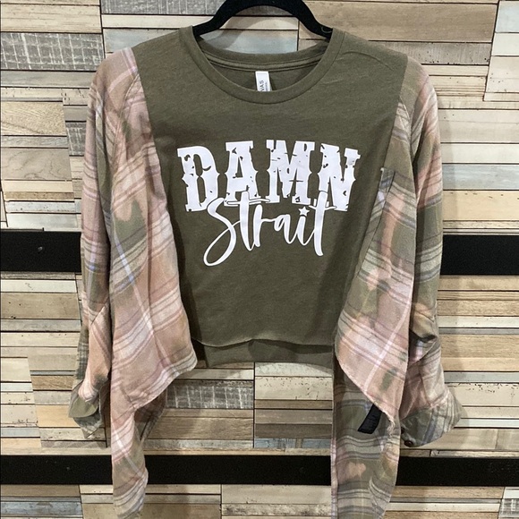 Tops | Georgieupcycled George Strait Graphic Crop W Flowy Bleached ...